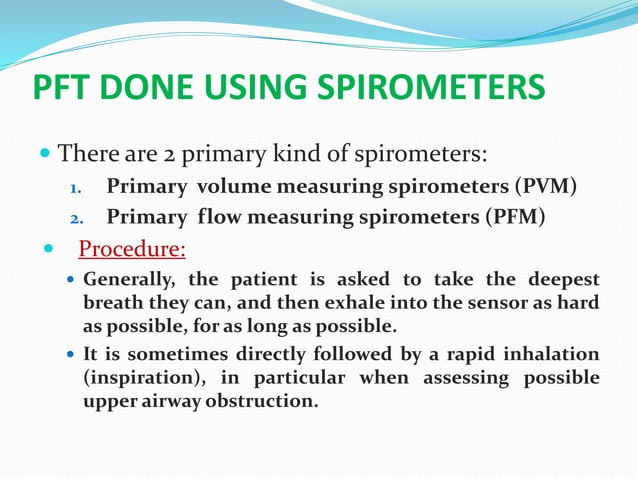 Bedside PULMONARY FUNCTION TEST/PFT | PPTX | Lung and Respiratory ...