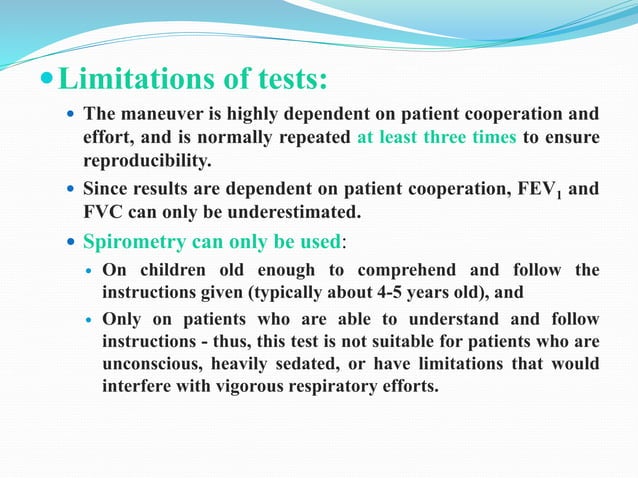 Bedside PULMONARY FUNCTION TEST/PFT | PPTX | Lung and Respiratory ...