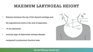 Bedside Pulmonary Function Tests ,Lung Funtion Test.pptx