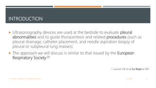 Bedside Pleural Effusion Ultrasonography: Equipment & Technique | PPSX