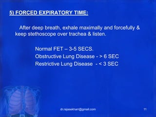 Bed side pulmonary function tests 7 | PPTX