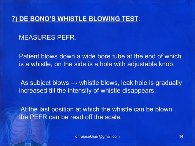 Bed side pulmonary function tests 7 | PPTX