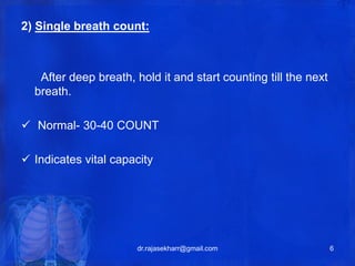 Bed side pulmonary function tests 7 | PPTX