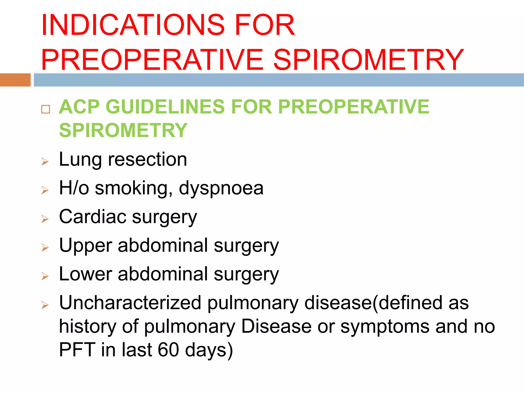 Bedside respiratory assessment & spirometry | PPTX