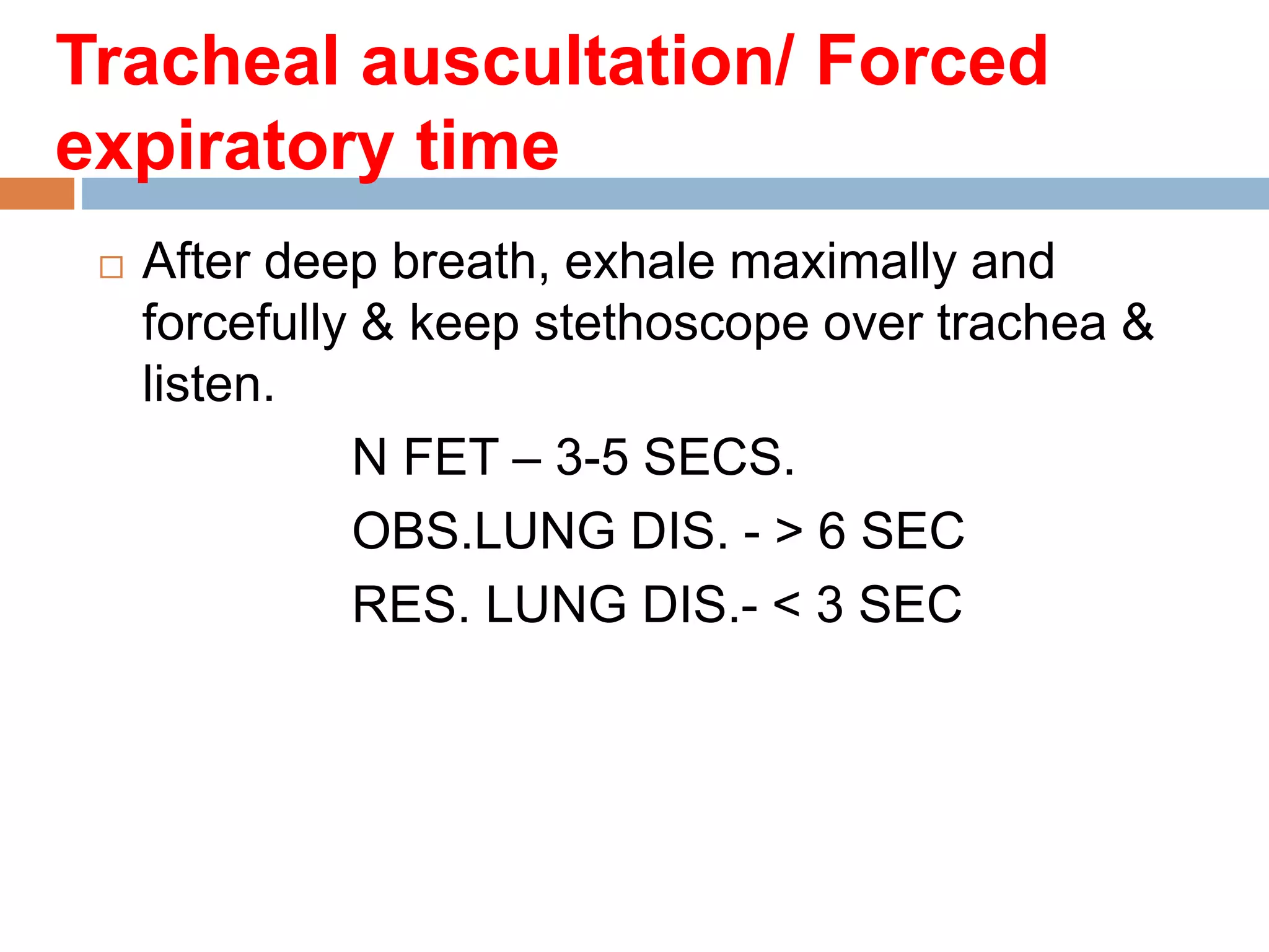 Bedside respiratory assessment & spirometry | PPTX