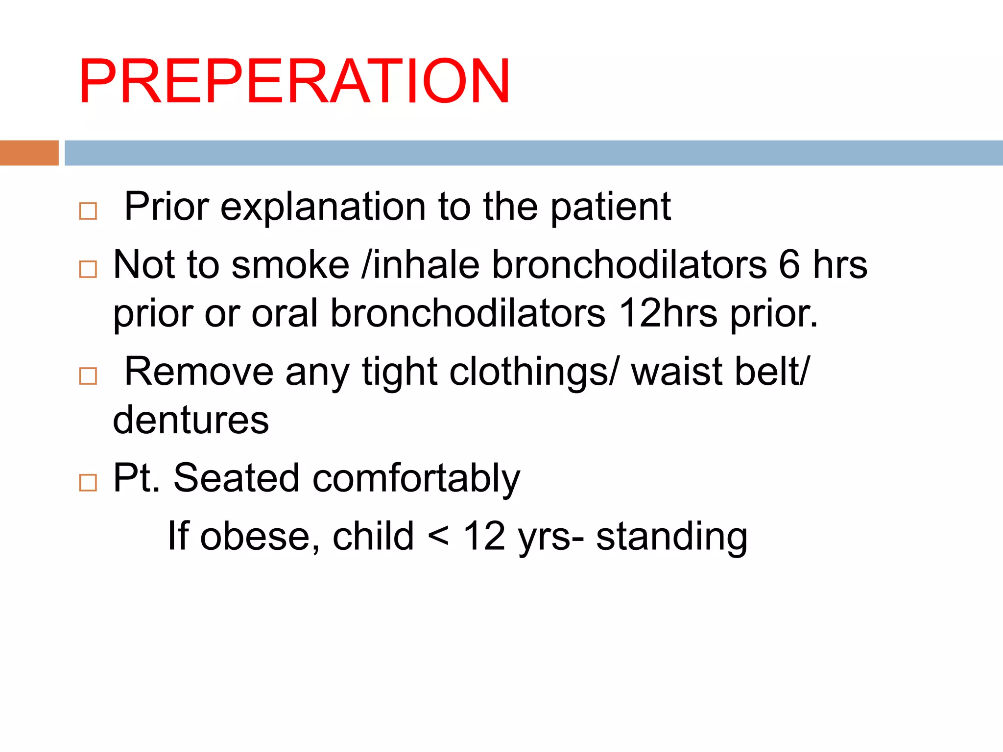 Bedside respiratory assessment & spirometry | PPTX