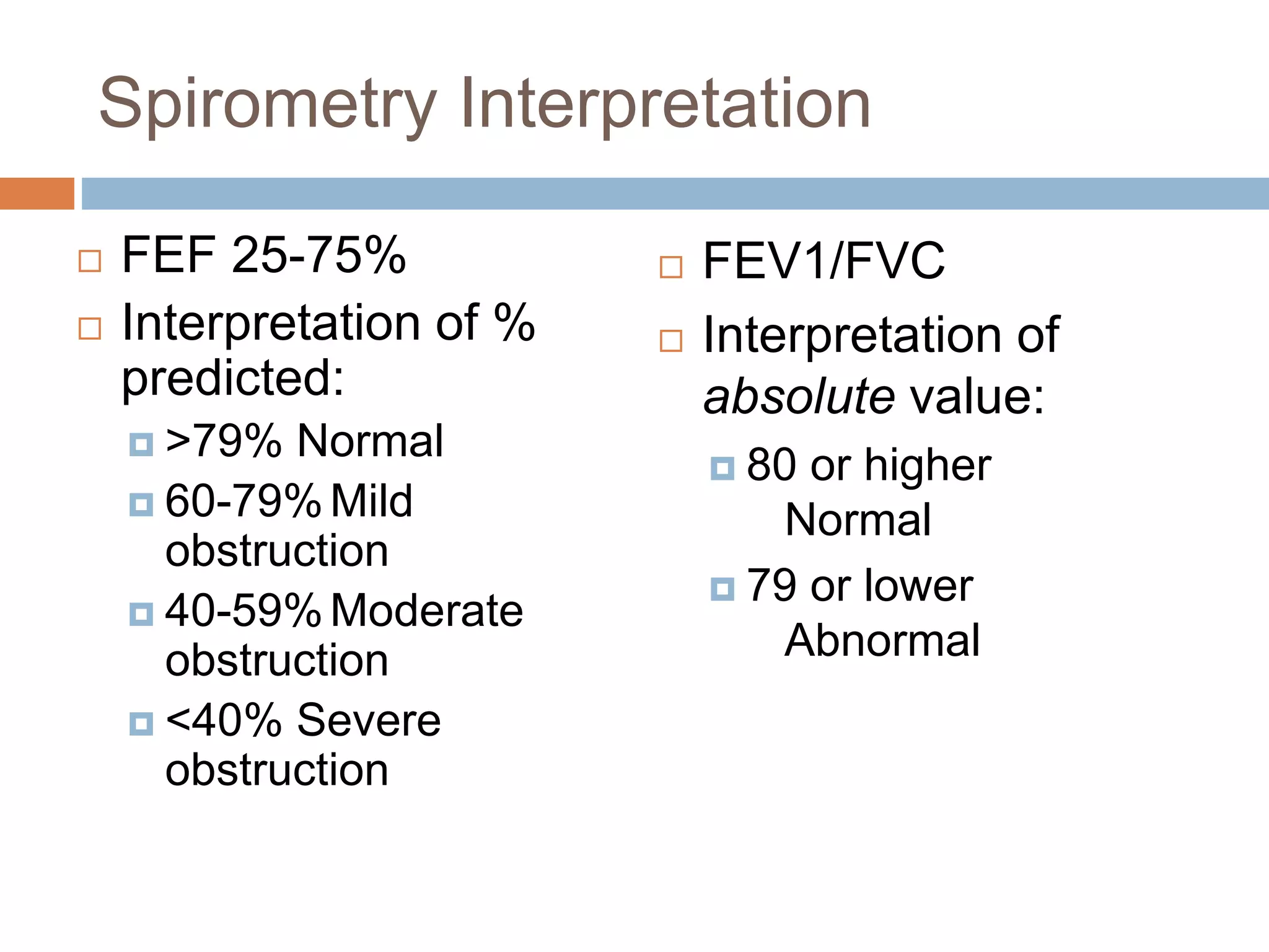 Bedside respiratory assessment & spirometry | PPTX