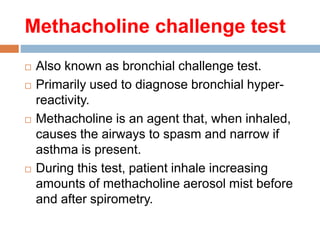 Bedside respiratory assessment & spirometry | PPTX