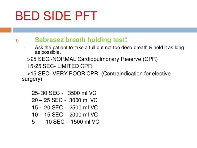 Bedside respiratory assessment & spirometry
