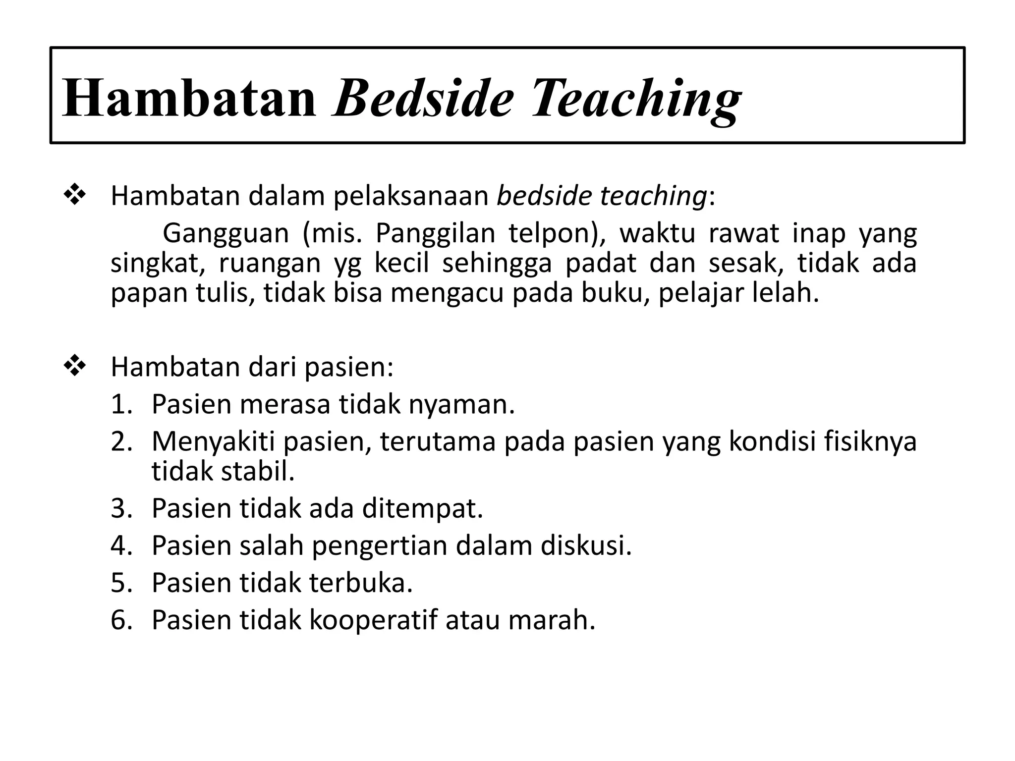 Bedside teaching | PPTX