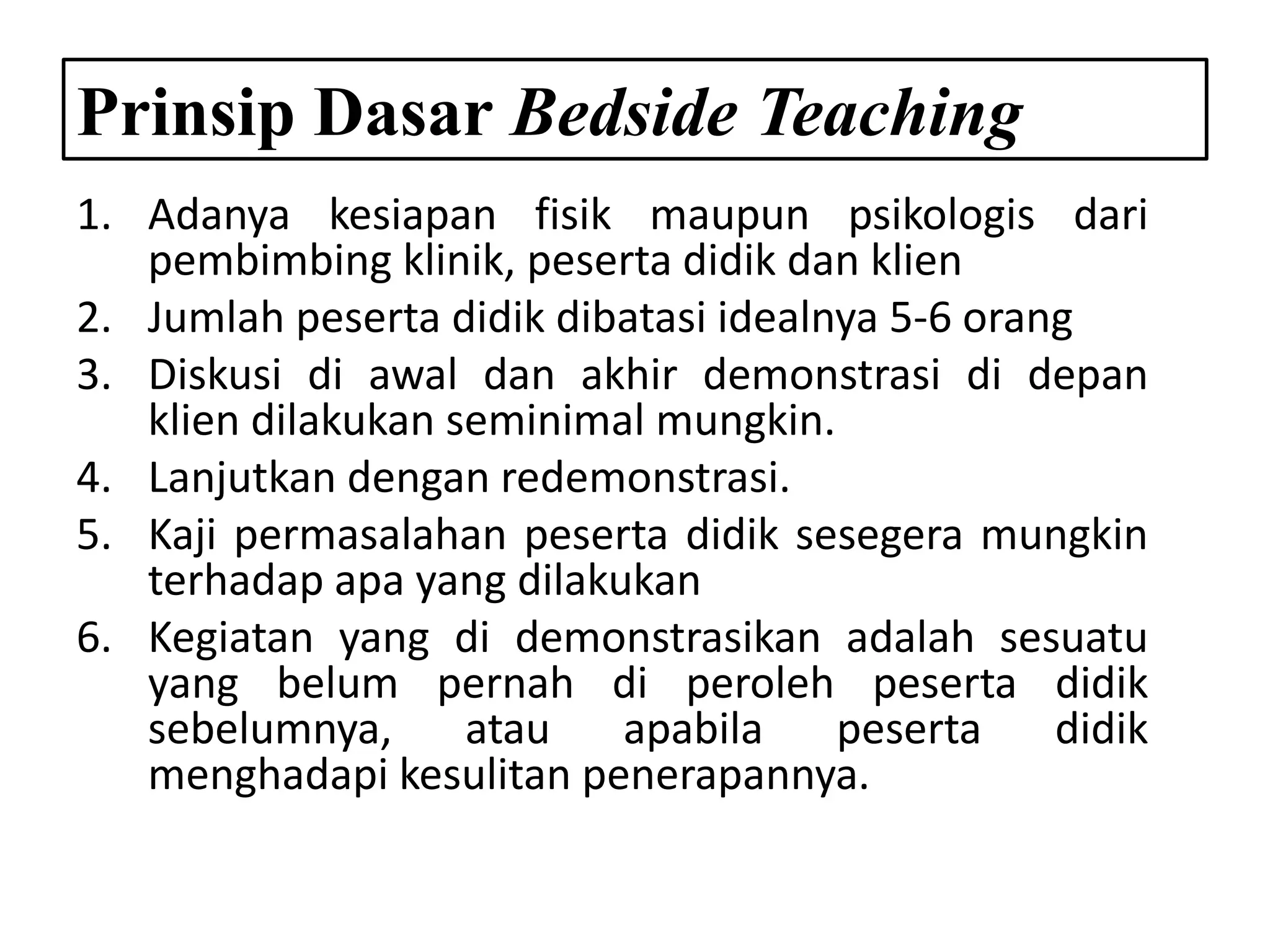 Bedside teaching | PPTX
