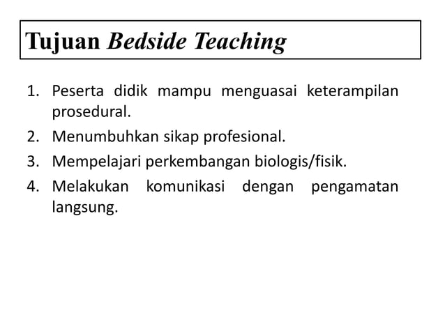 Bedside teaching | PPTX