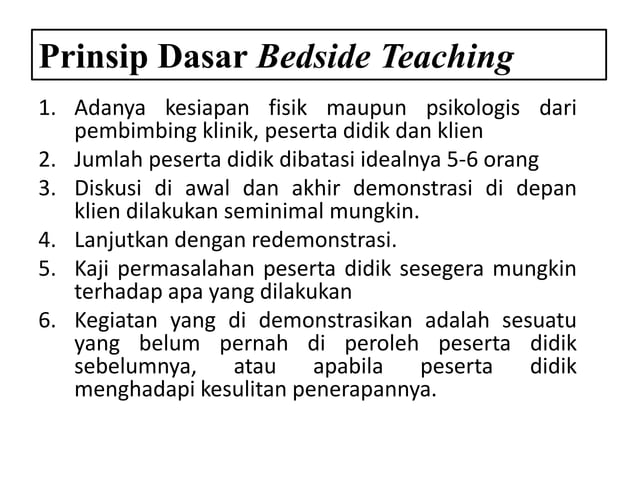 Bedside teaching | PPTX