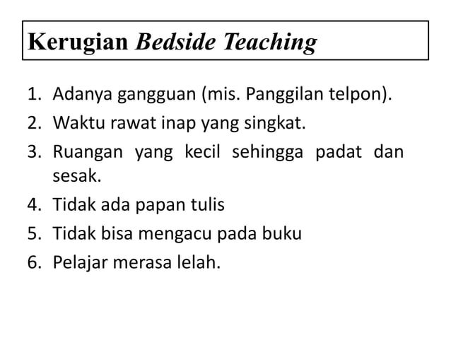 Bedside teaching | PPTX