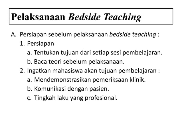 Bedside teaching | PPTX