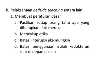 Bedside teaching | PPTX