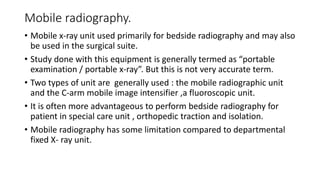 Bedside radiography and patient care | PPTX