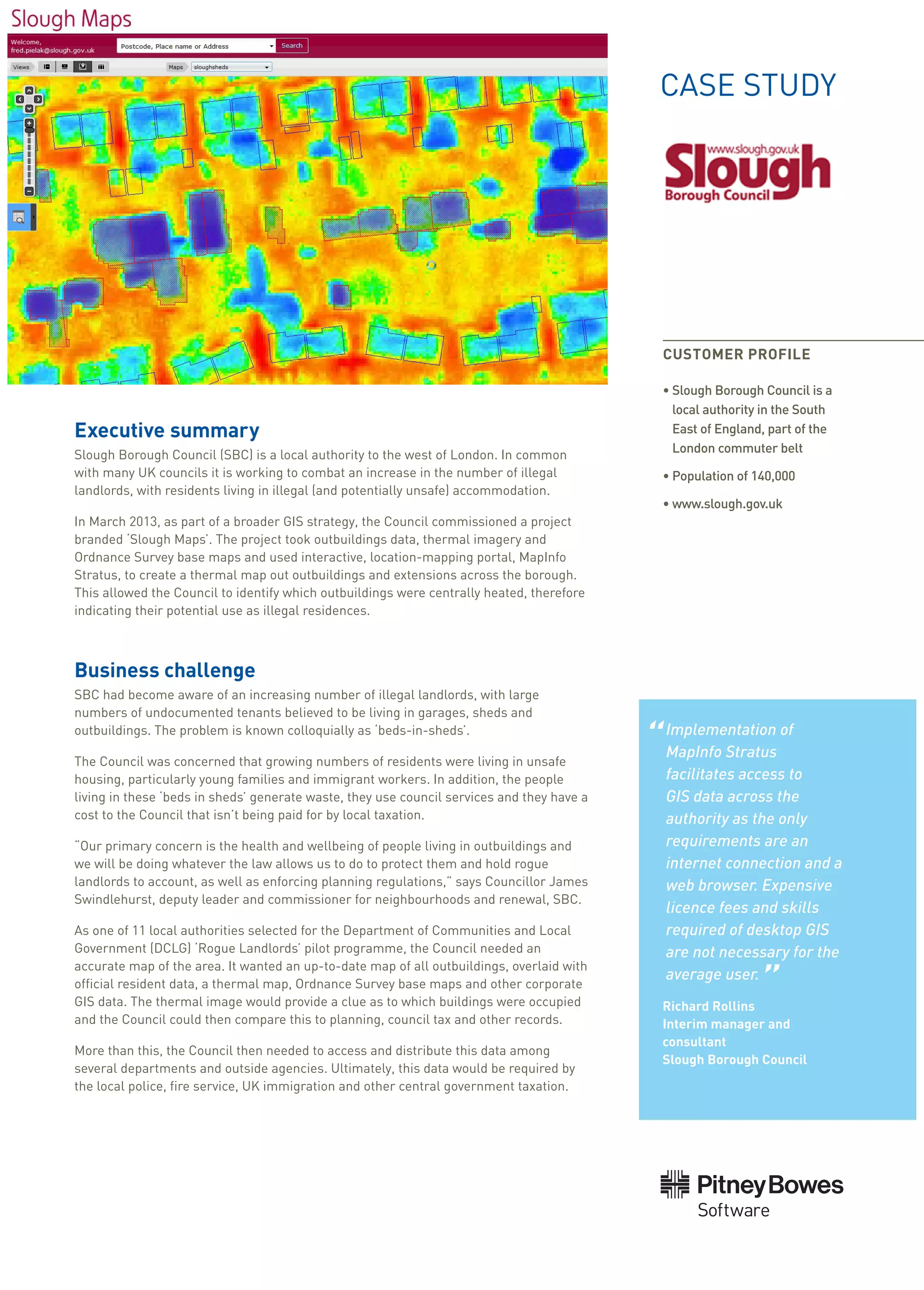 'Beds in Sheds'/Rogue Landlords Case Study at Slough with PBS MapInfo | PDF
