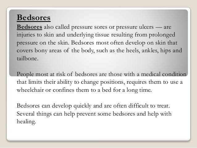 Bed sore