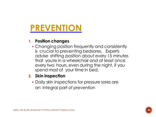 Bed Sores - Pressure Ulcers - Dr Rohit Bhaskar | PPT