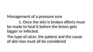 BED SORES.pptx medicine and nursing management | PPTX