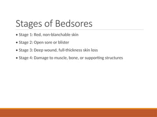 Bedsores discreption types grades managment | PPTX