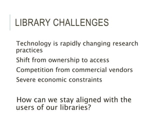 Inspiring Change: Studying Users to Improve Library Services, Dr Susan ...