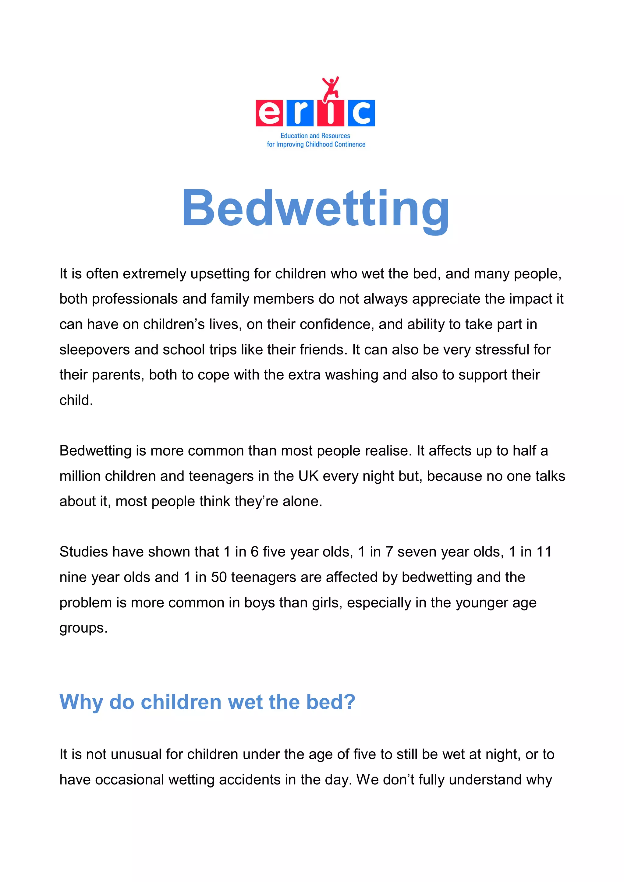 Bedwetting | PDF