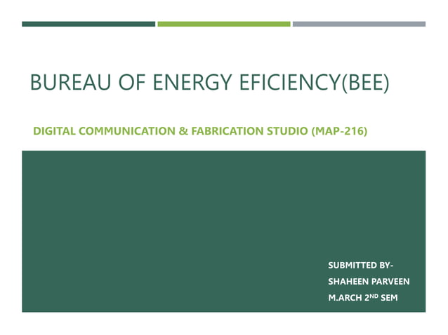 BUREAU OF ENERGY EFFICIENCY(BEE) GREEN RATING SYSTEM | PPTX | Power and ...