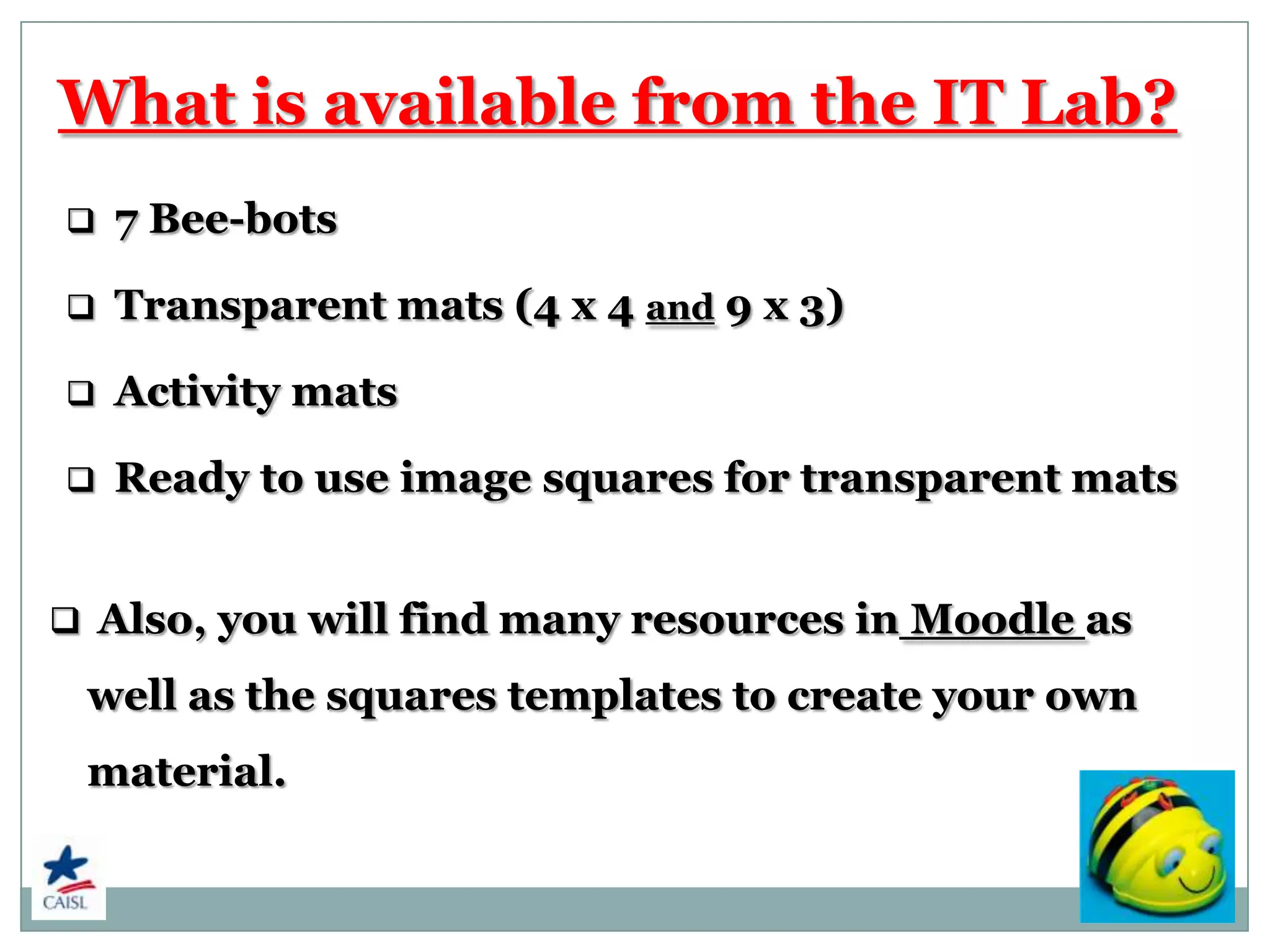 Bee bot presentation 02-2013 | PPTX