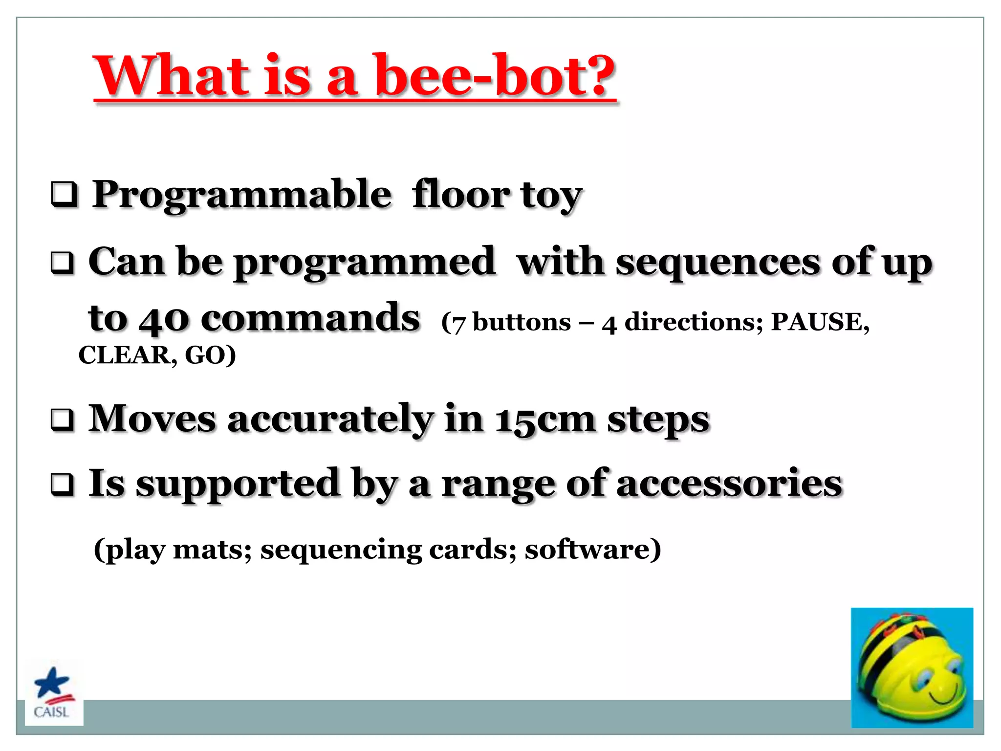 Bee bot presentation 02-2013 | PPTX