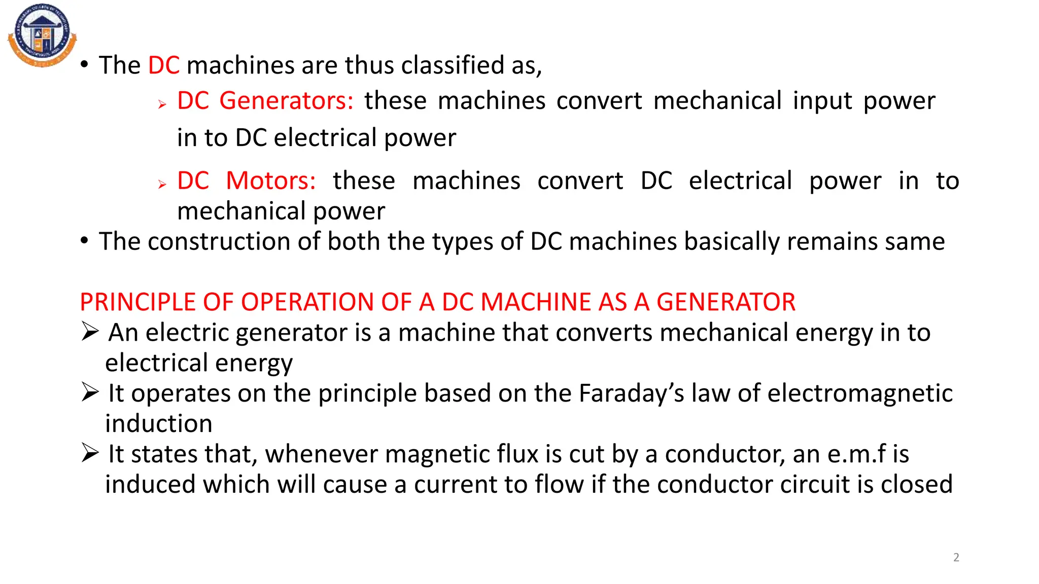BEE - DC Machines basic of electronic and electrical enginnerring | PPT
