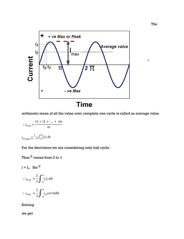 MODULE 2: AC CIRCUITS REPRESENTATION OF SINUSOIDAL WAVEFORMS, PEAK, RMS AND AVERAGE VALUE | DOCX