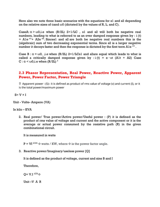 MODULE 2: AC CIRCUITS REPRESENTATION OF SINUSOIDAL WAVEFORMS, PEAK, RMS AND AVERAGE VALUE | DOCX