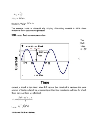 AC CIRCUITS REPRESENTATION OF SINUSOIDAL WAVEFORMS, PEAK, RMS AND ...