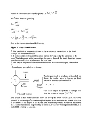 MODULE 5: ELECTRICAL MACHINES CONSTRUCTION, WORKING, TORQUE-SPEED ...