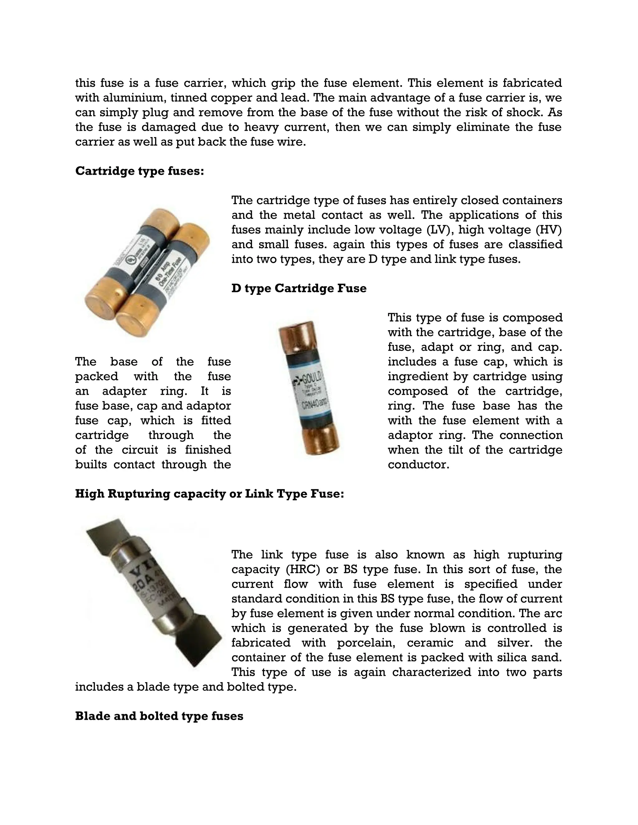 MODULE 6: ELECTRICAL INSTALLATIONS COMPONENTS OF LT SWITCHGEAR: SWITCH ...