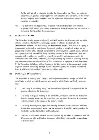 Subscription Agreement | DOCX