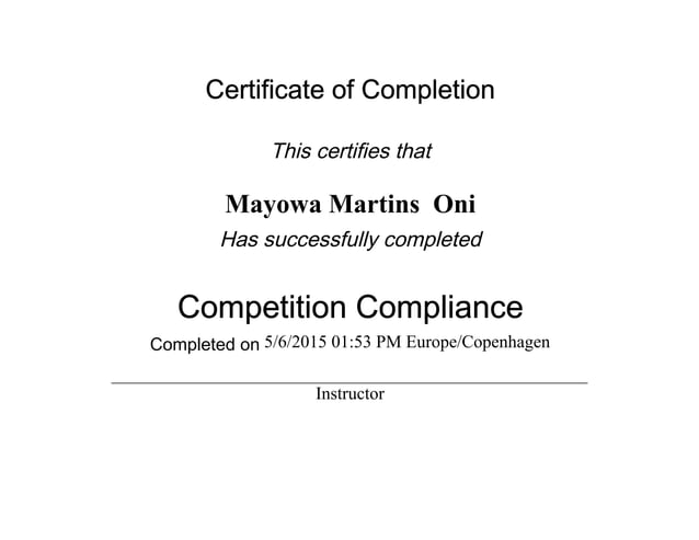 competition compliance | PDF