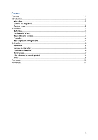Migration - Brain Drain or Brain Gain | PDF