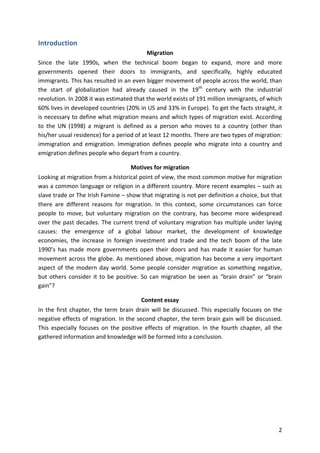 Migration - Brain Drain or Brain Gain | PDF