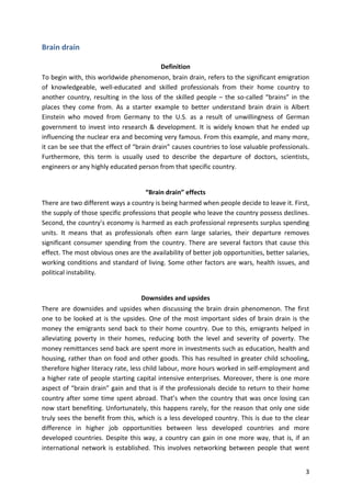 Migration - Brain Drain or Brain Gain | PDF
