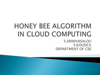 Bee algorithm | PPTX