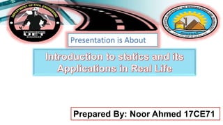 Introduction to statics and its Applications in Real Life | PPTX