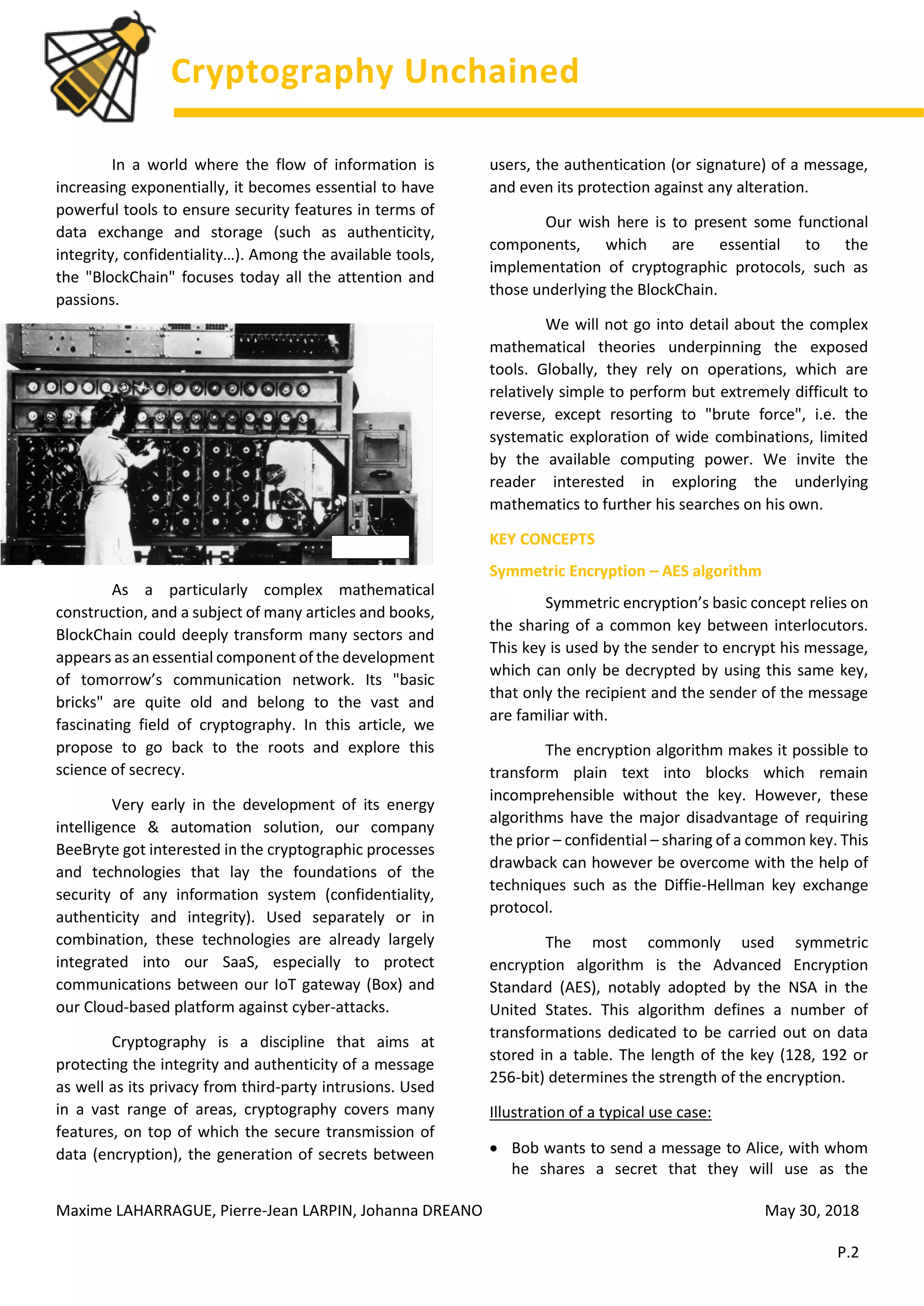 Cryptography Unchained - BeeBryte (White Paper) | PDF