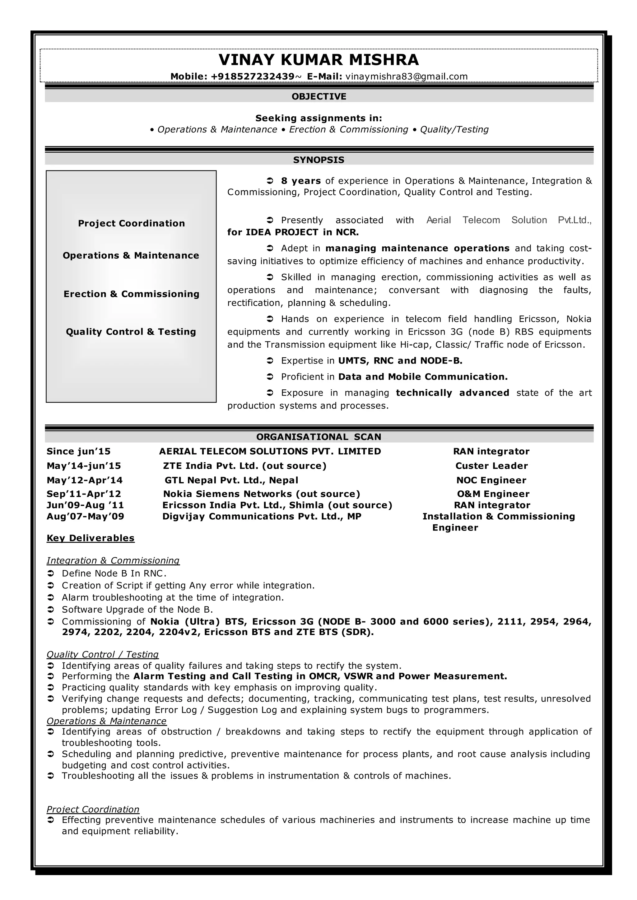 Resume-vinay | PDF