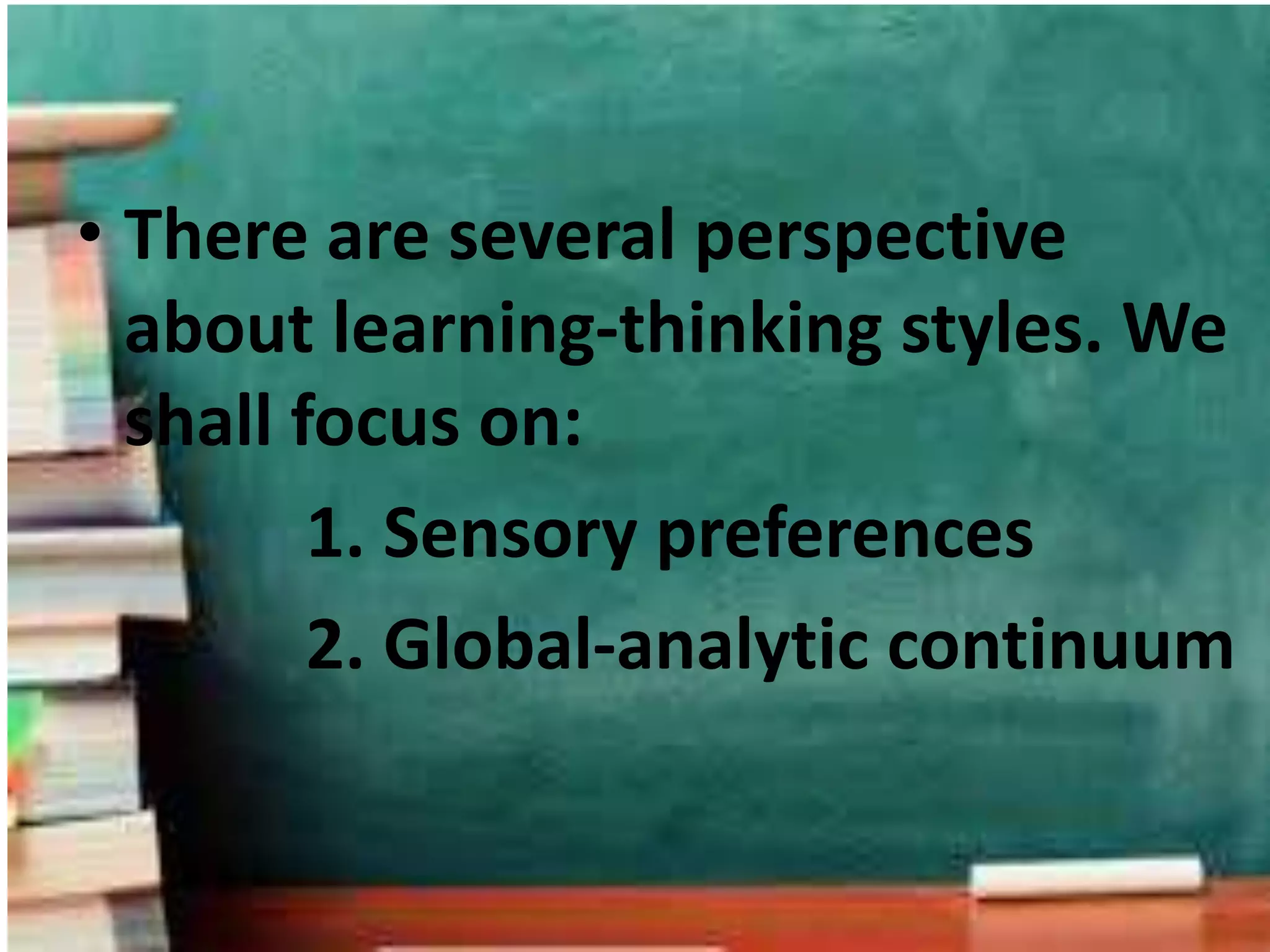 LEARNING/THINKING STYLES IN MULTIPLE INTELLIGENCE | PPTX