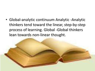 LEARNING/THINKING STYLES IN MULTIPLE INTELLIGENCE | PPTX