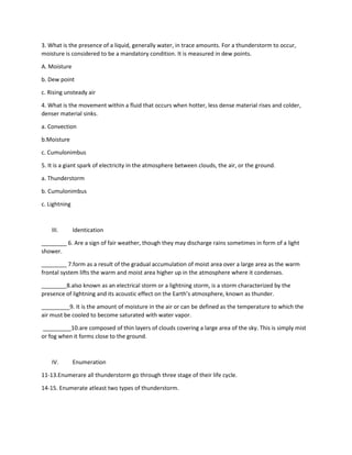 Physics, Earth and Space Science Sample Quiz | DOCX