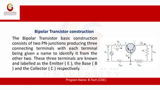 Bipolar Transistor and its configurations | PPTX